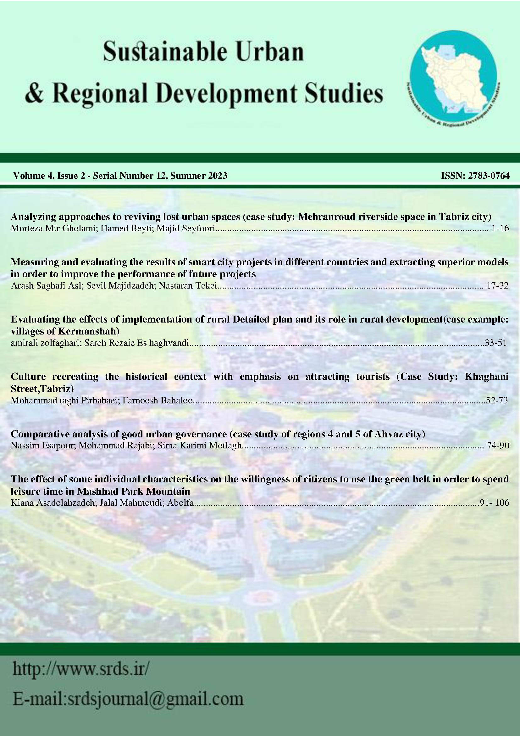 Comparative analysis of good urban governance (case study of regions 4 ...